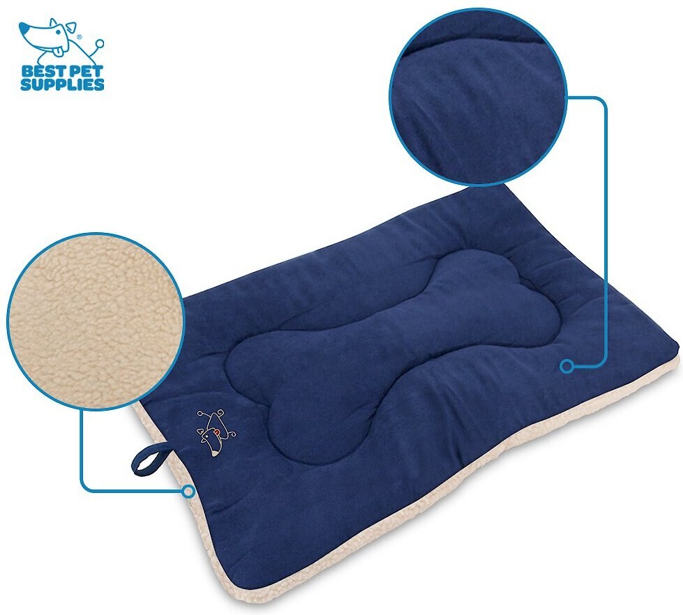 BEST PET SUPPLIES Heavy Duty Dog Crate Mat, Navy Blue, Medium - Chewy.com