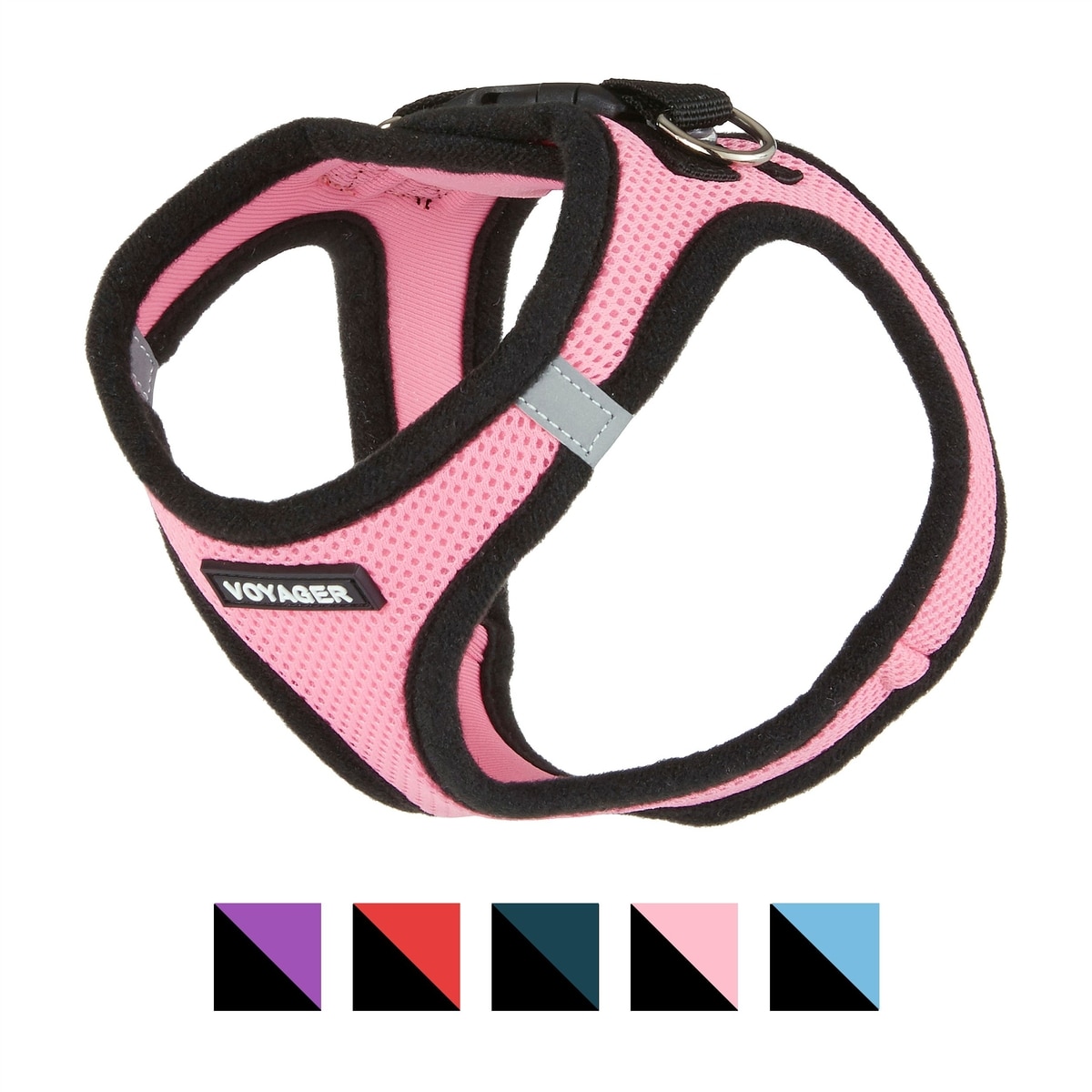 BEST PET SUPPLIES Voyager Black Trim Mesh Dog Harness, Pink, Small ...