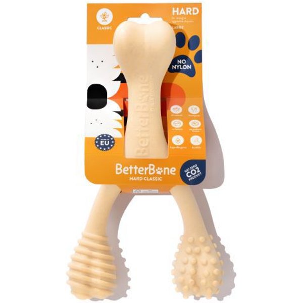 BETTERBONE Hard Beef Dog Toy, Natural, Large - Chewy.com