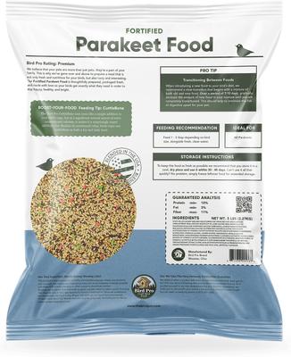 BIRD PRO Fortified Parakeet Domestic Bird Food, 5-lb bag - Chewy.com