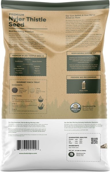 BIRD PRO Premium Nyjer Thistle Seeds Bird Food, 10-lb bag - Chewy.com