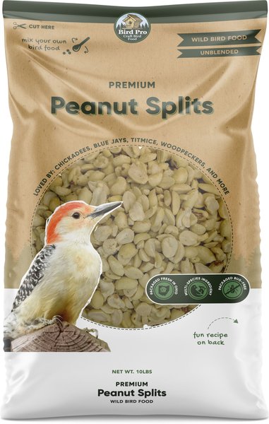 BIRD PRO Premium Peanut Splits Bird Food, 10-lb bag - Chewy.com