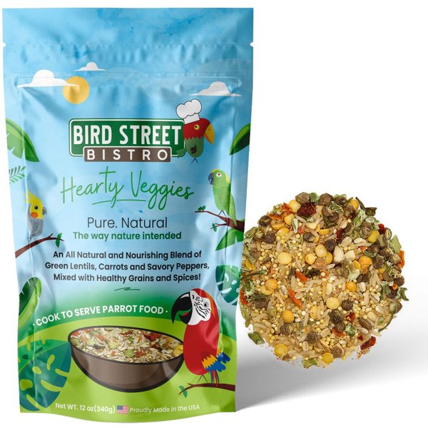 BIRD STREET BISTRO Hearty Veggies Bird Food, 12-oz bag - Chewy.com