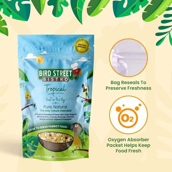 BIRD STREET BISTRO Tropical Feast on the Fly Bird Food, 12-oz, case of ...