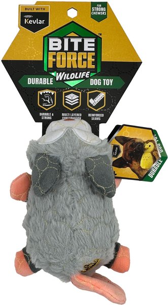 Out of Stock - BITE FORCE Built with Kevlar Tough Plush Opossum Dog Toy ...
