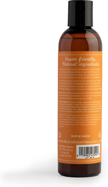 BLACK SHEEP ORGANICS Mandarin & Orange Scent Dog Shampoo, 8-fl oz ...