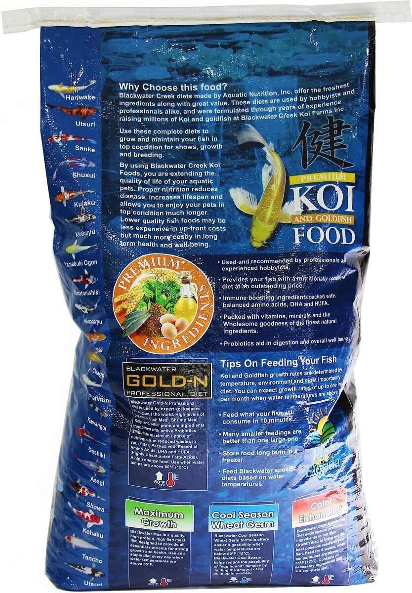 BLACKWATER PREMIUM KOI AND GOLDFISH FOOD Max Growth Large Pellet Fish ...