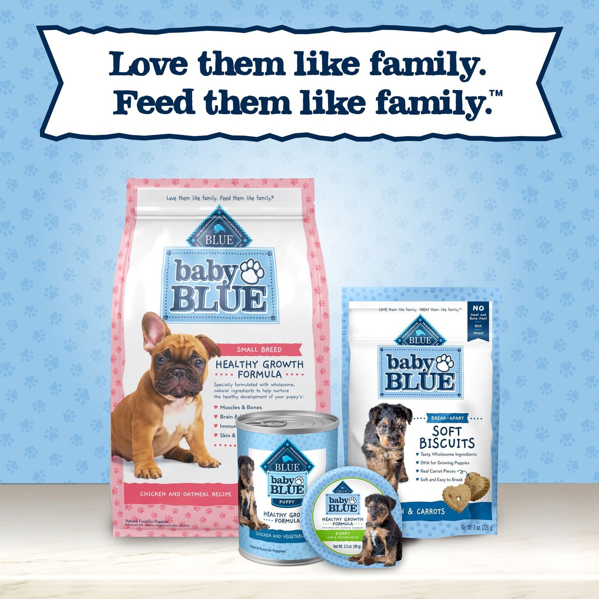 BLUE BUFFALO Baby Blue Soft Biscuits Natural Chicken & Carrots Puppy ...
