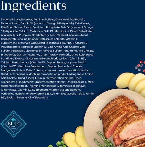 BLUE BUFFALO Basics Skin & Stomach Care Grain-Free Formula Duck ...