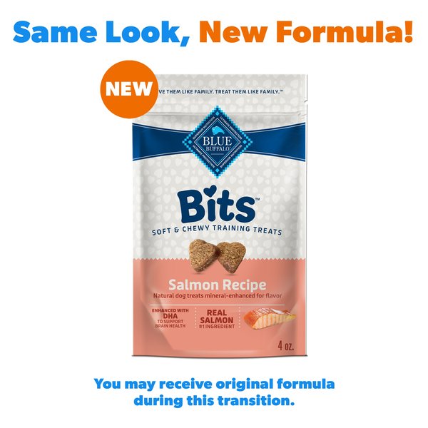 BLUE BUFFALO Blue Bits Savory Salmon Recipe Soft-Moist Training Dog ...