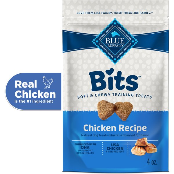 BLUE BUFFALO Blue Bits Tasty Chicken Recipe Soft-Moist Training Dog ...