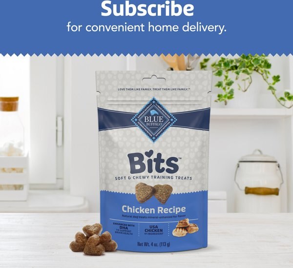 BLUE BUFFALO Blue Bits Tasty Chicken Recipe Soft-Moist Training Dog ...