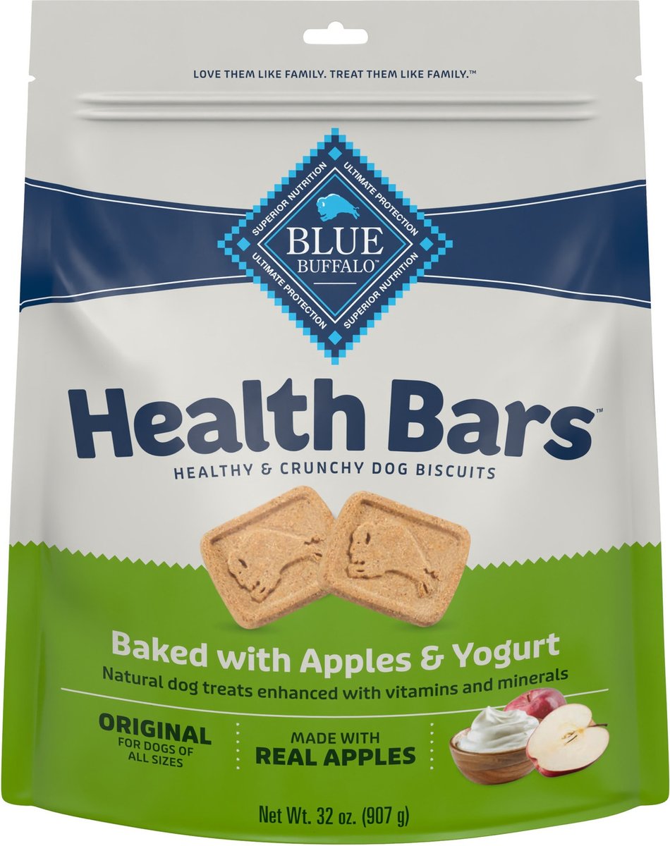 BLUE BUFFALO Health Bars Baked with Apples & Yogurt Dog Treats, 32-oz ...