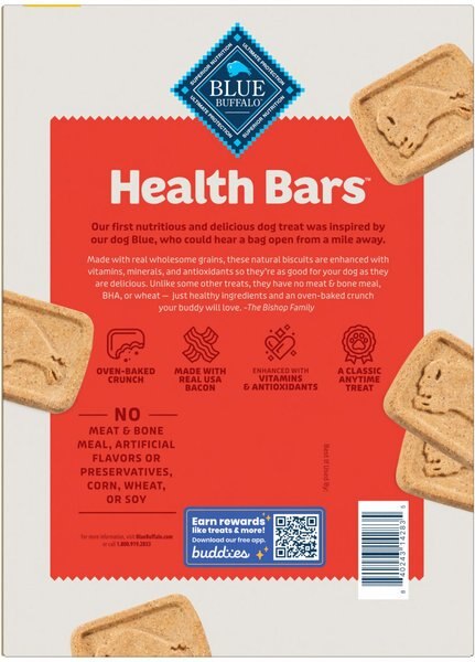 BLUE BUFFALO Health Bars Baked with Bacon, Egg & Cheese Dog Treats, 3.5 ...