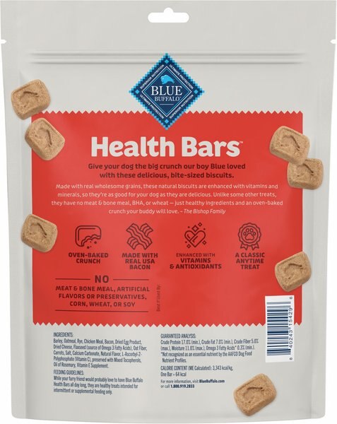 BLUE BUFFALO Health Bars Bacon, Egg & Cheese Mini Dog Treats, 16-oz bag ...