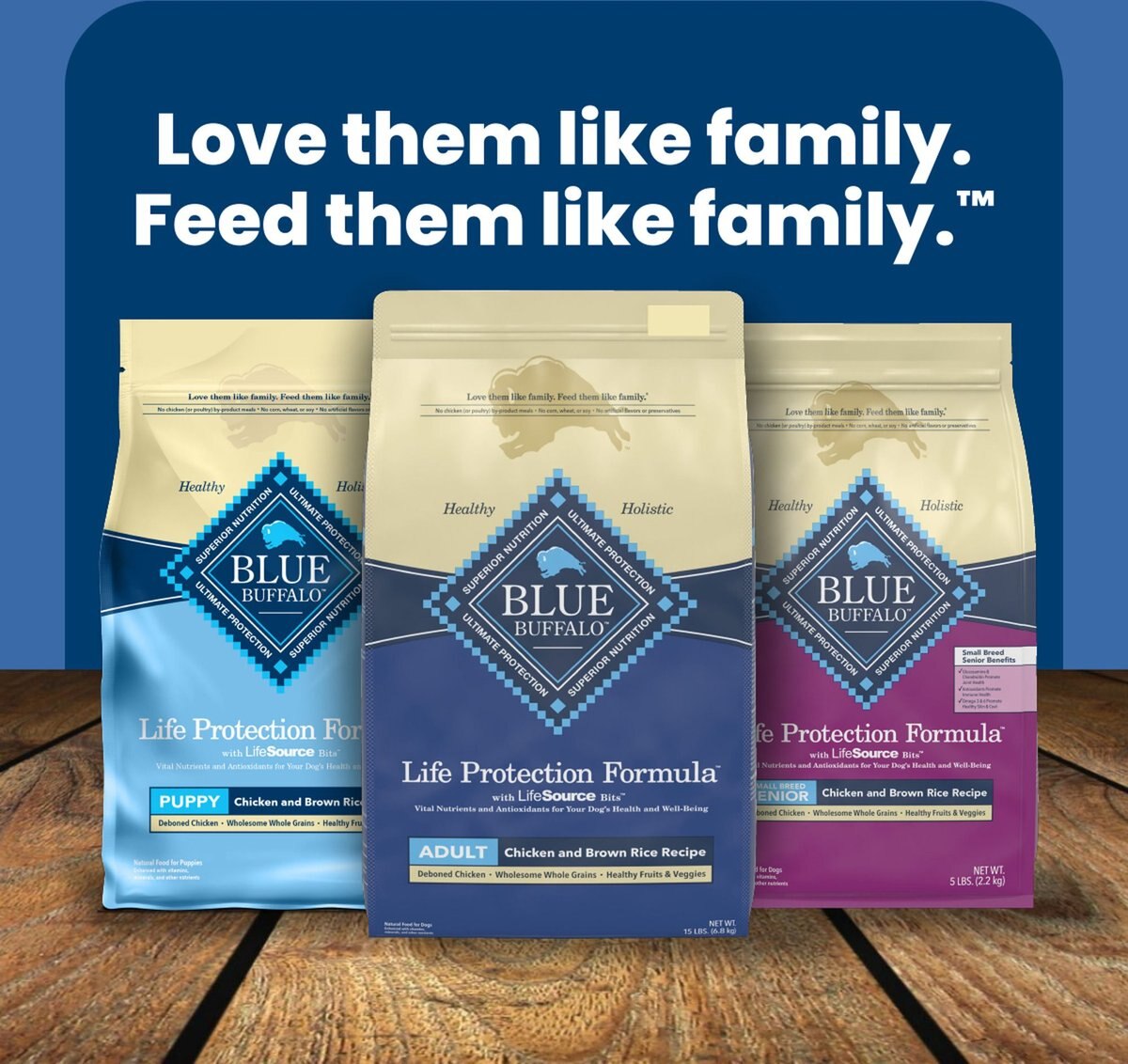 BLUE BUFFALO Life Protection Formula Adult Chicken & Brown Rice Recipe ...