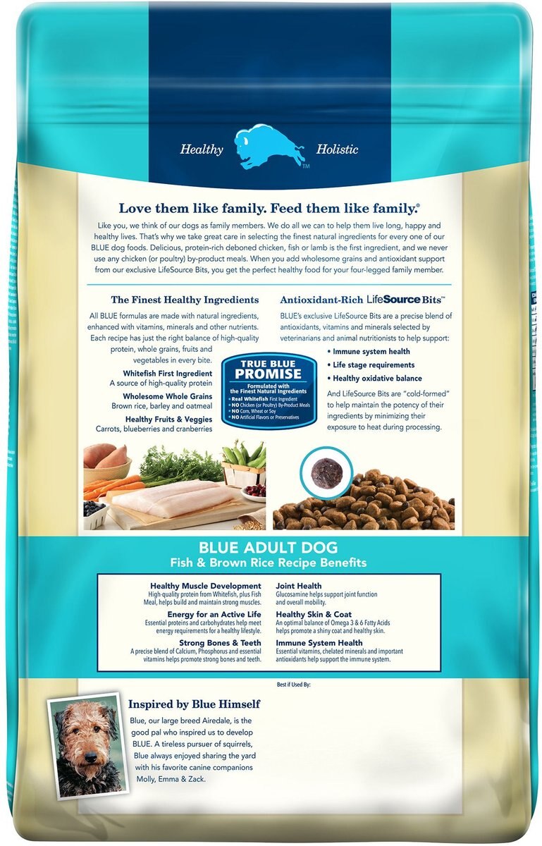 BLUE BUFFALO Life Protection Formula Adult Fish & Brown Rice Recipe Dry ...