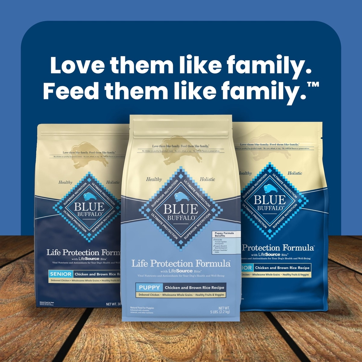BLUE BUFFALO Life Protection Formula Puppy Chicken & Brown Rice Recipe ...