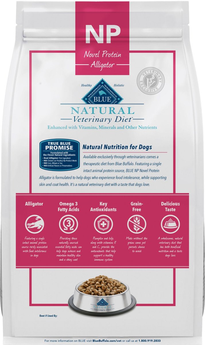 BLUE BUFFALO NATURAL VETERINARY DIET NP Novel Protein Alligator Dry Dog ...