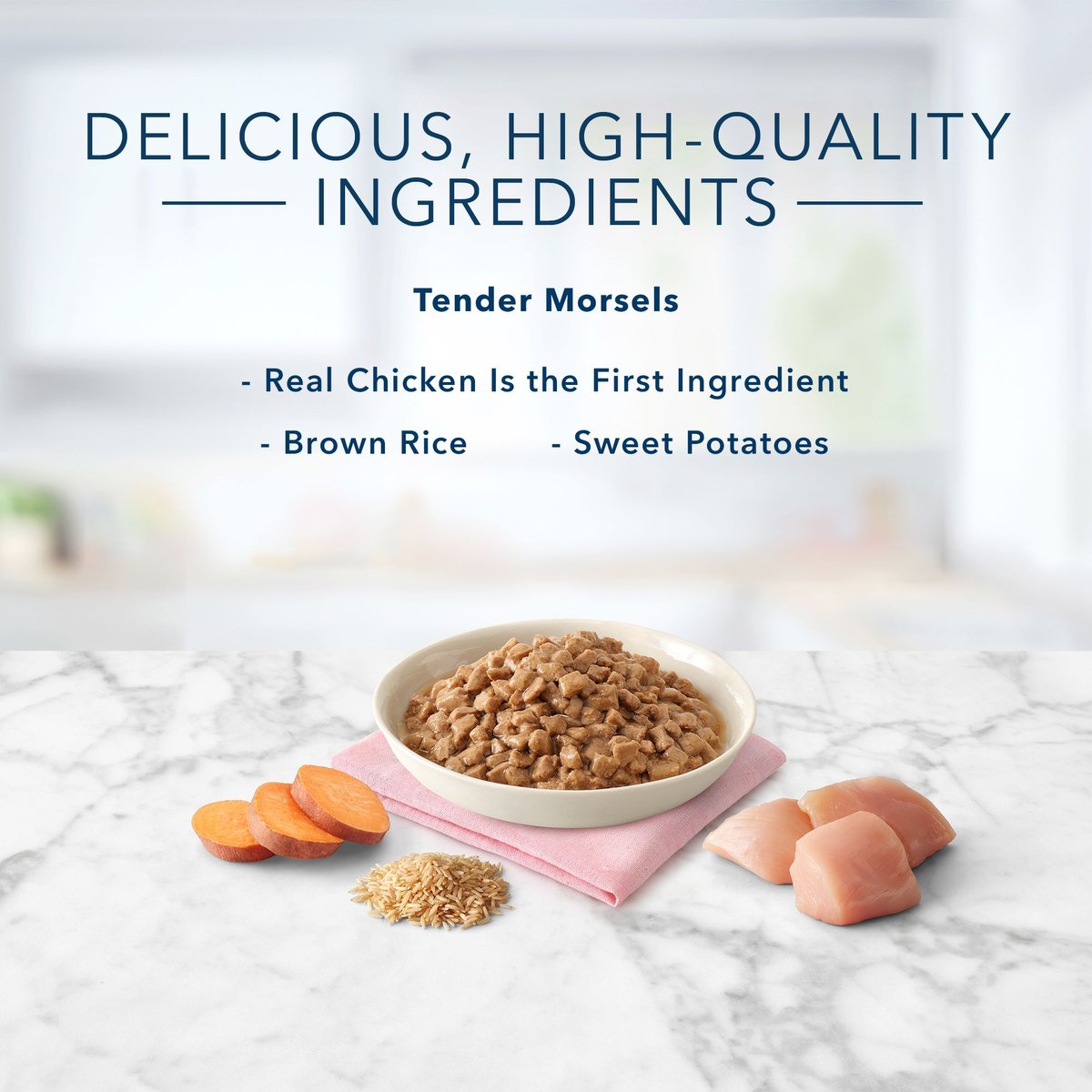 BLUE BUFFALO Tastefuls Natural Tender Morsels Chicken Entree Wet Cat ...