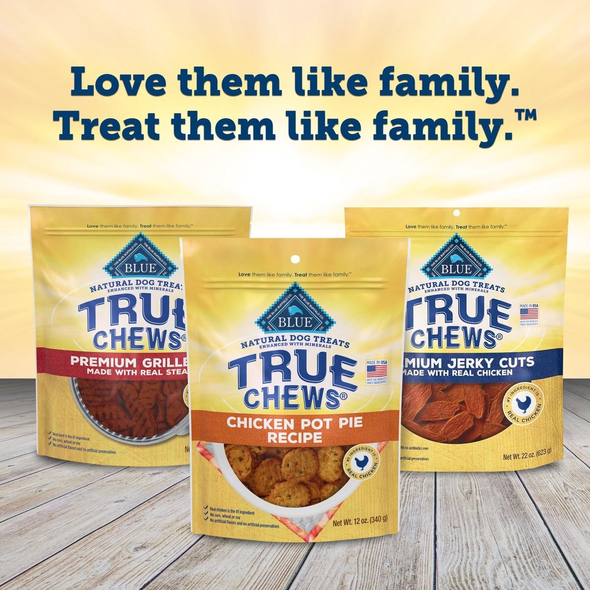 BLUE BUFFALO True Chews Chicken Pot Pie Recipe Dog Treats, 12-oz bag ...