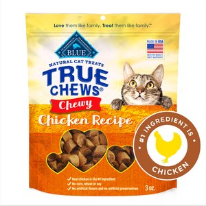 BLUE BUFFALO True Chews Natural Chewy Chicken Cat Treats, 3-oz bag ...