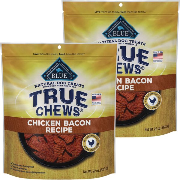 TRUE ACRE FOODS Thick Cut Strips with Real Bacon & Beef Dog Treats, 25 ...