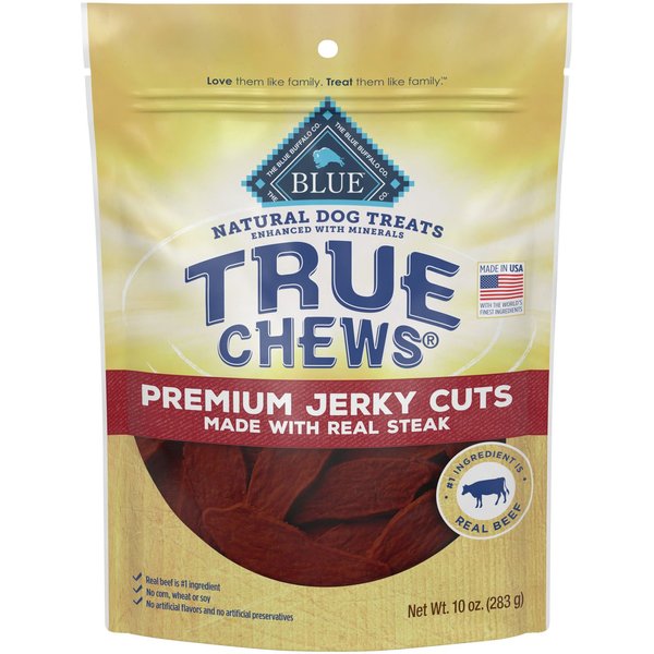BLUE BUFFALO True Chews Premium Jerky Cuts Natural Steak Dog Treats, 10 ...