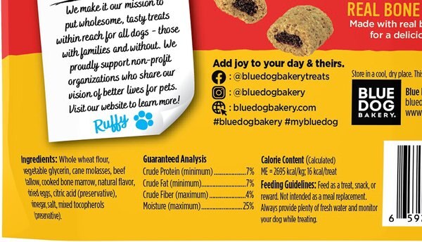 BLUE DOG BAKERY Marrow Bakes Beef Flavor Dog Treats, 12-oz bag - Chewy.com
