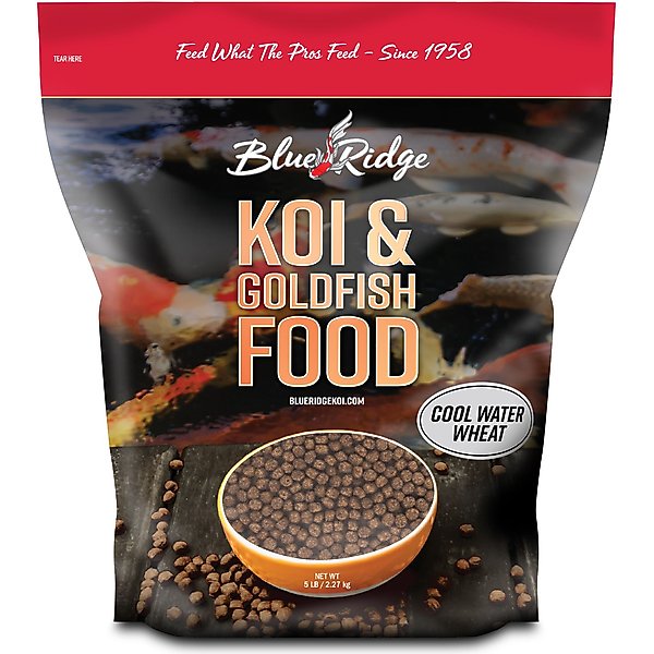 BLUE RIDGE KOI & GOLDFISH Cool Water Wheat Formula Koi & Goldfish Food ...