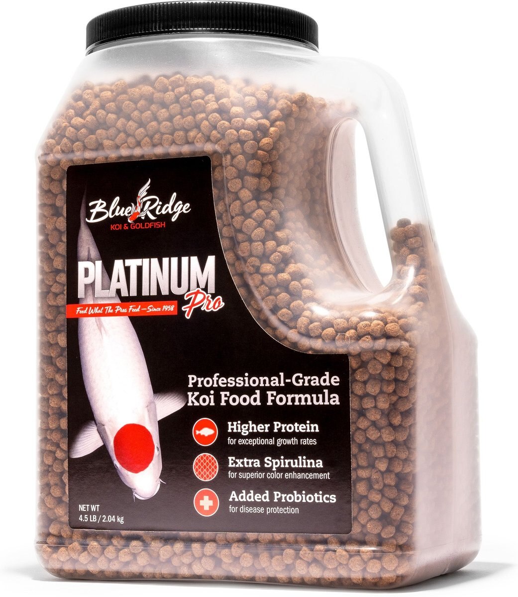 BLUE RIDGE KOI & GOLDFISH Platinum Pro Formula Koi & Goldfish Food, 4.5 ...