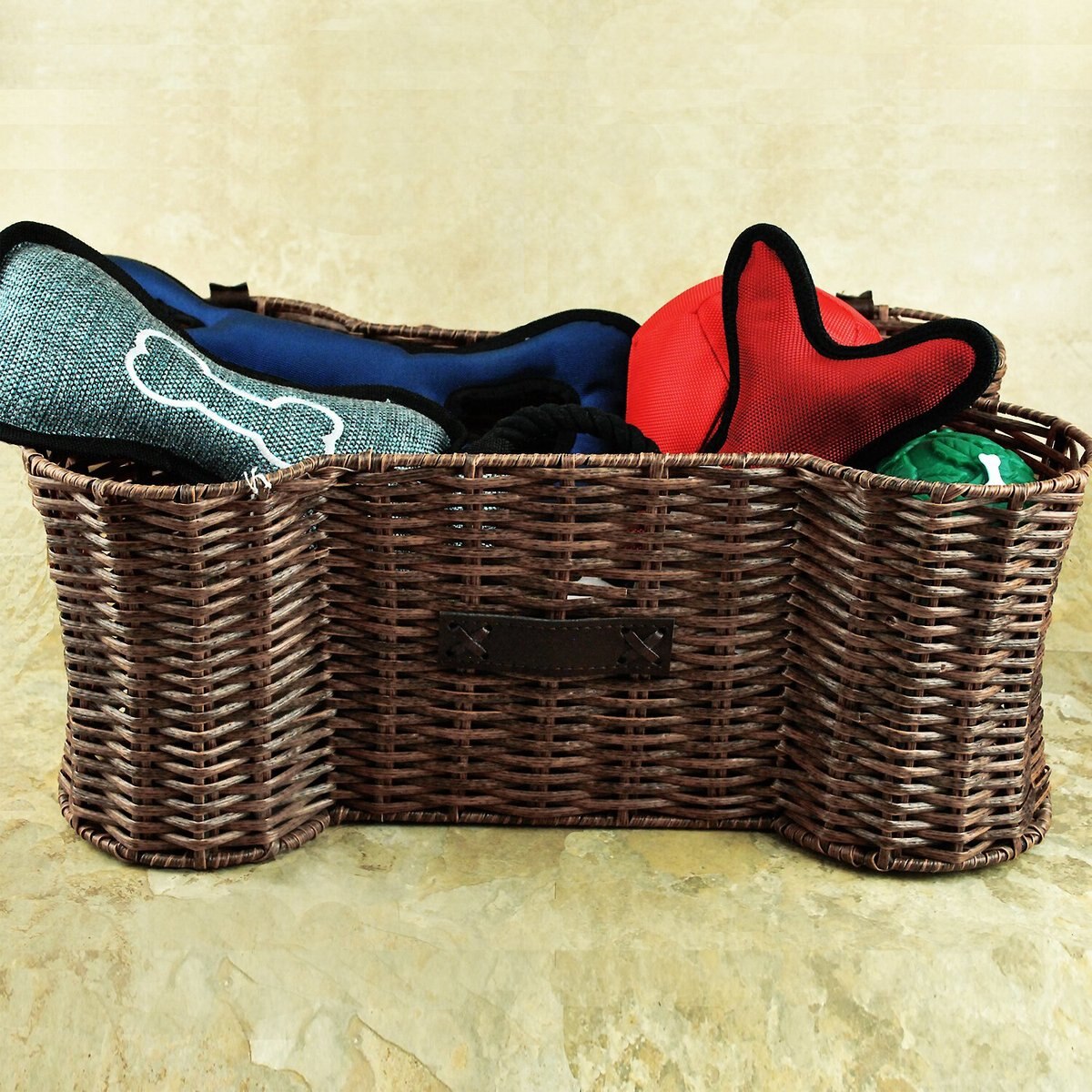 BONE DRY Bone-Shaped Wicker Storage Basket, Small - Chewy.com
