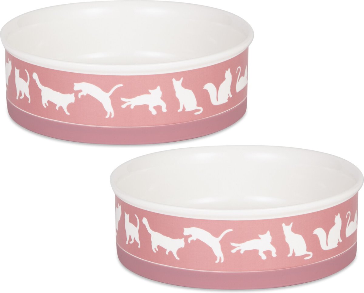 Temporarily Unavailable - BONE DRY Meow Set Cat Bowl, Rose, Large ...