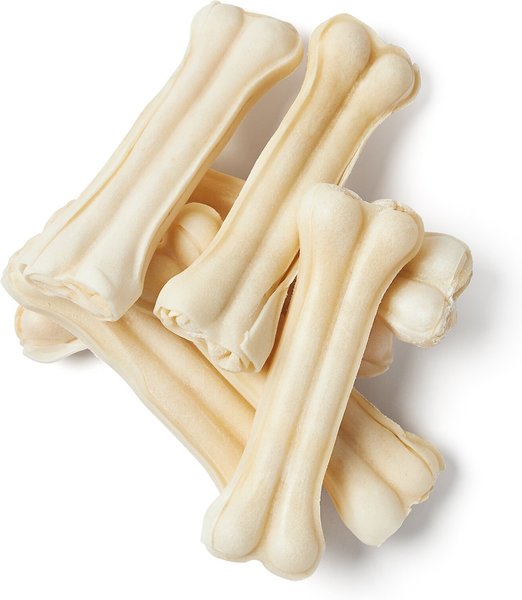 BONES & CHEWS Compressed Rawhide Bone Dog Treats, 6", 6 count - Chewy.com