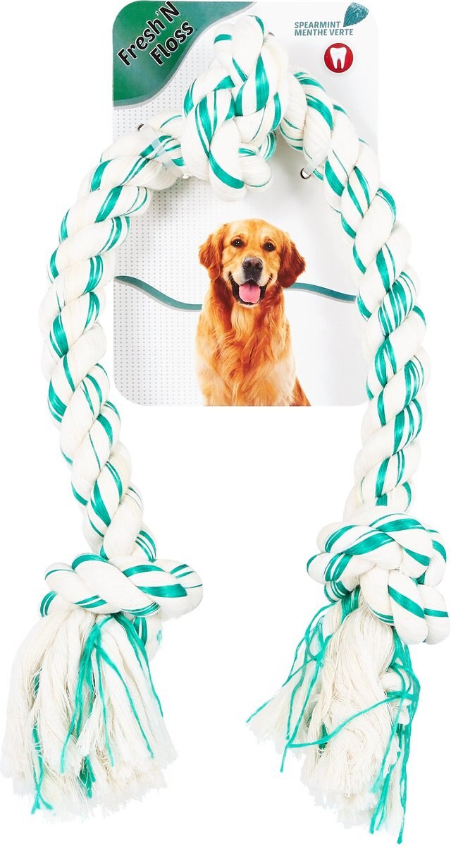 Out of Stock - BOODA Fresh N Floss Spearmint 3-Knot Rope Dog Toy, X ...