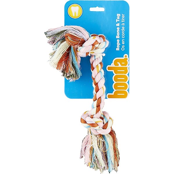 Discontinued - BOODA Multi Color 2-Knot Rope Bone Dog Toy, Large ...