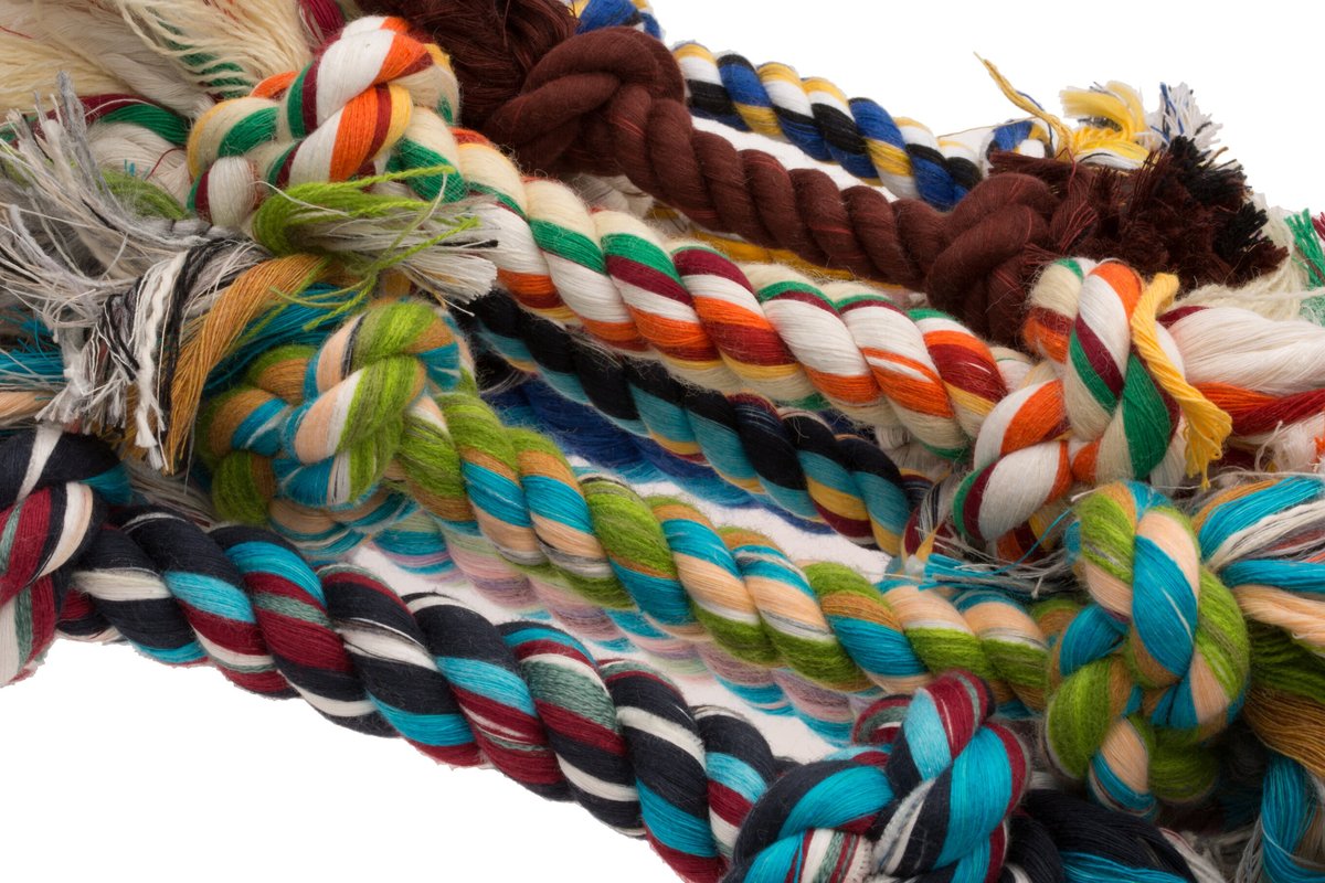BOODA Multi Color 2-Knot Rope Bone Dog Toy, X-Large - Chewy.com