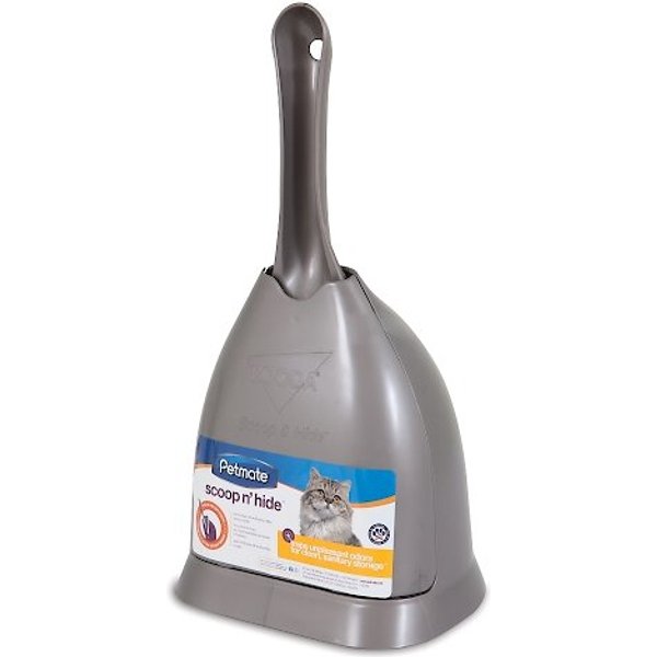 BOODA Scoop'n Hide Cat Litter Scoop, Brushed Nickel - Chewy.com