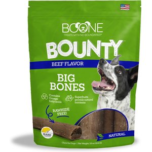 BOONE Bounty Big Bones Natural Beef Flavor Dog Treats, 16-oz bag ...