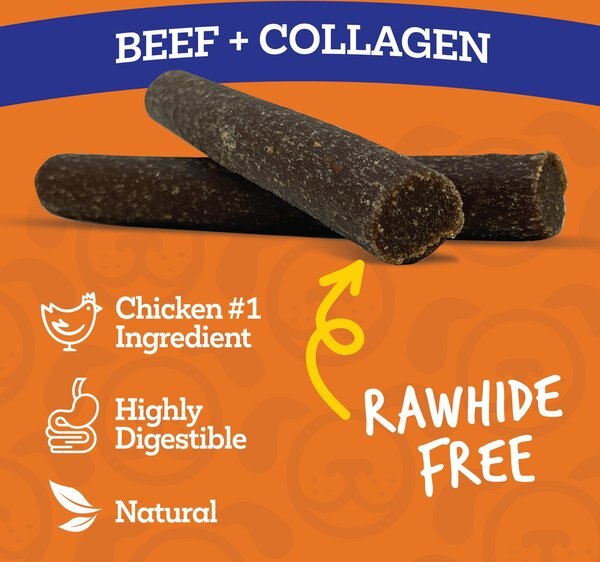 BOONE Collawags Retriever Rolls Beef Flavor Hard Chews Dog Treat, 6-oz ...