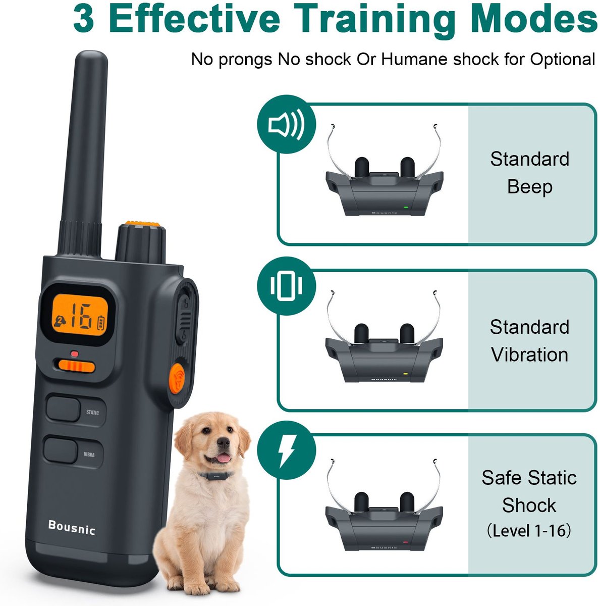 BOUSNIC 4000FT Extra Long Remote Range Waterproof Rechargeable ...