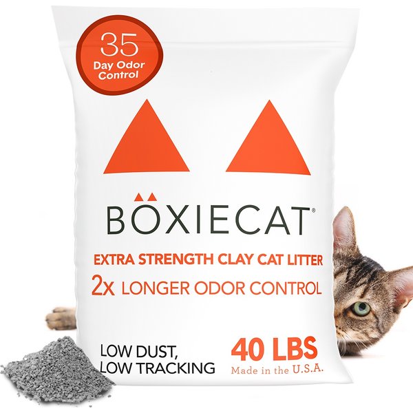 BOXIECAT Extra Strength Odor Control Clumping Clay Cat & Kitty Litter ...