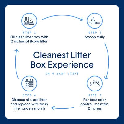BOXIECAT Pro Self-Cleaning Probiotic Non-Clumping Crystal Cat Litter, 6 ...