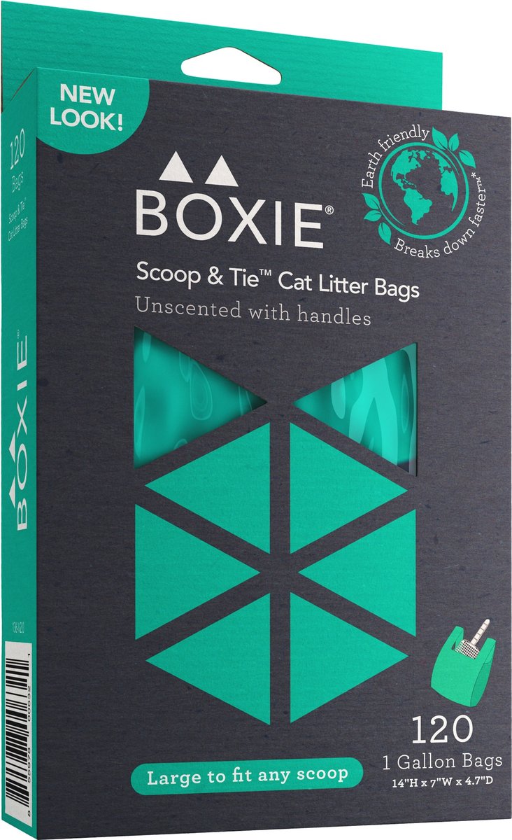 BOXIECAT Scoop & Tie Cat Litter Waste Bag, 120 count - Chewy.com