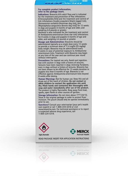 BRAVECTO Topical Solution for Dogs, 44-88 lbs, (Blue Box) - Easy ...