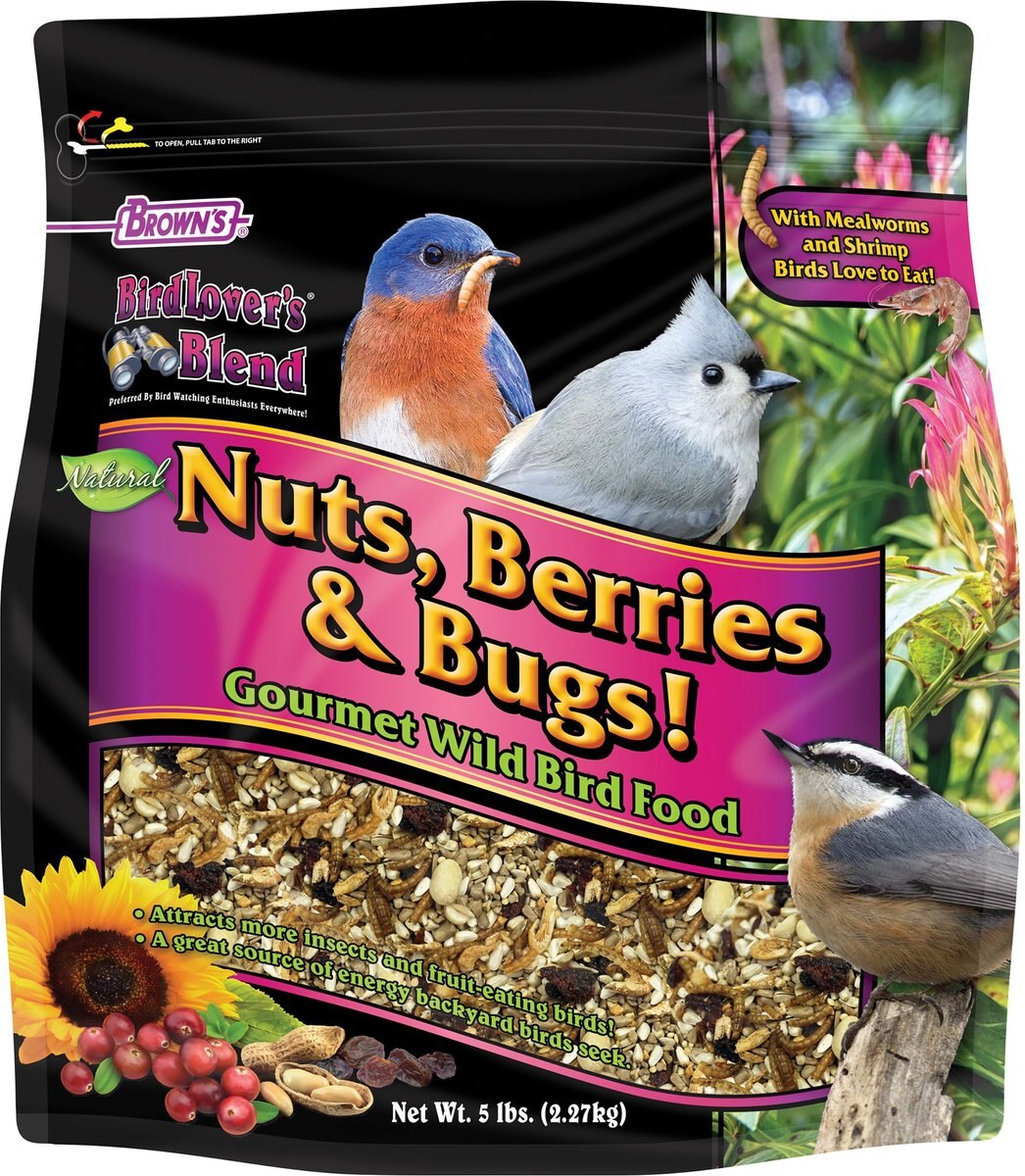 BROWN'S Bird Lover's Blend Nuts, Berries & Bugs! Gourmet Wild Bird Food ...