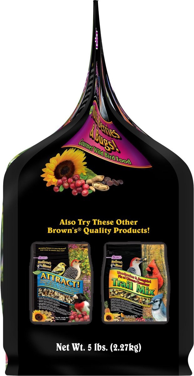BROWN'S Bird Lover's Blend Nuts, Berries & Bugs! Gourmet Wild Bird Food ...