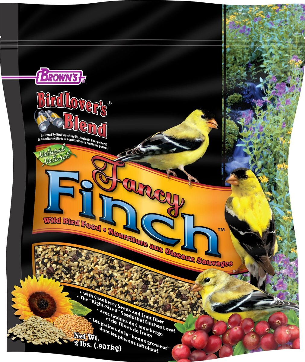 BROWN'S Bird Lover's Blend with Cranberries Fancy Finch Bird Food, 2-lb ...