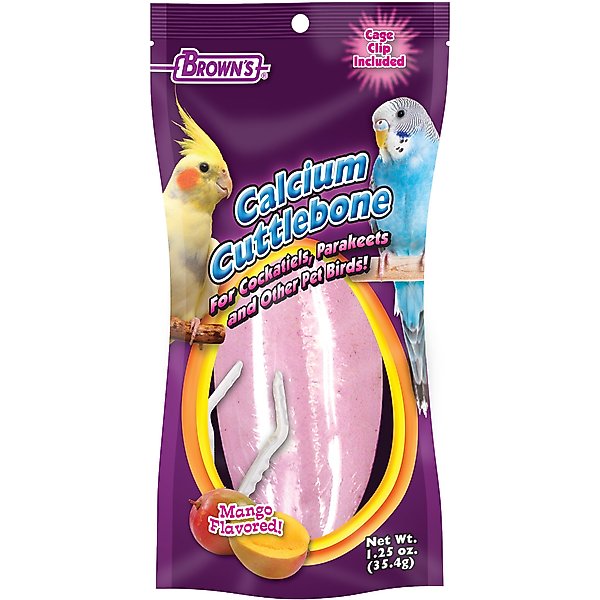 A&E CAGE COMPANY 6-in Natural Cuttlebone Twin Blister Pack Bird Treats ...