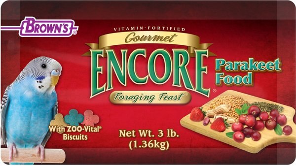 BROWN'S Encore Gourmet Foraging Feast Parakeet Food, 3-lb - Chewy.com